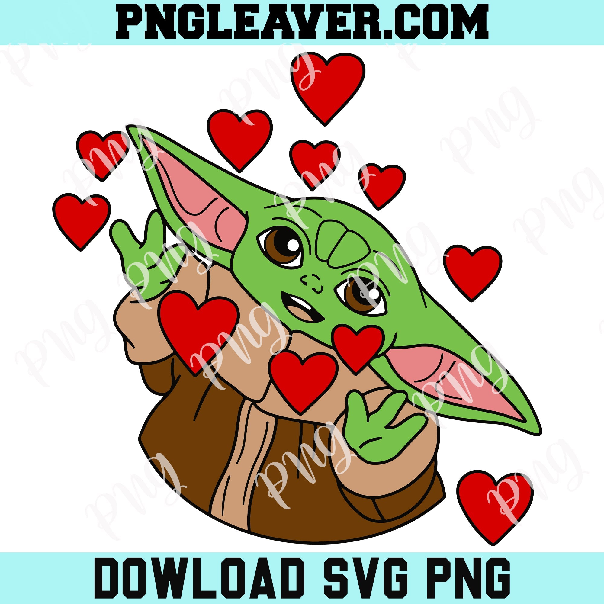 Baby Yoda Hugs Heart Svg Png, Baby Yoda Cute Valentine Svg – pngleaves