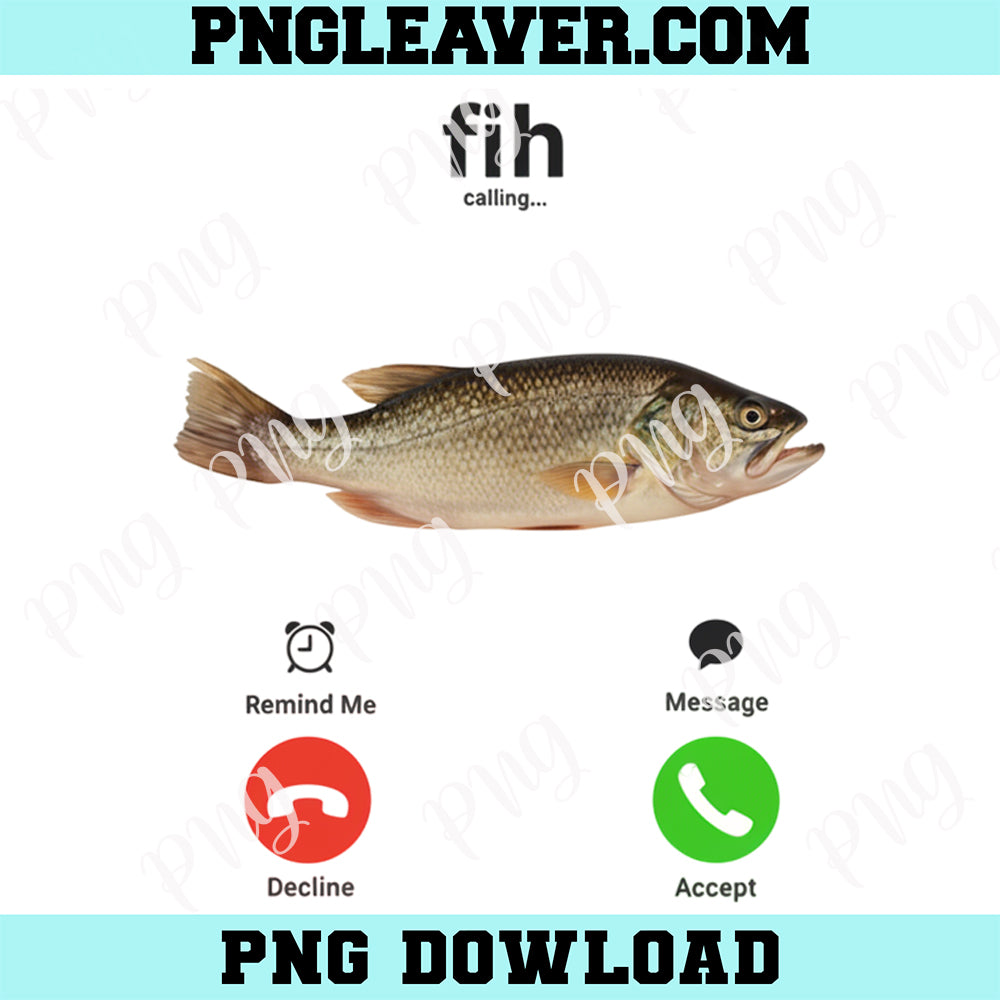 Phone Call Fish Png, Fih Calling Remind me Message Decline Accept Phon ...