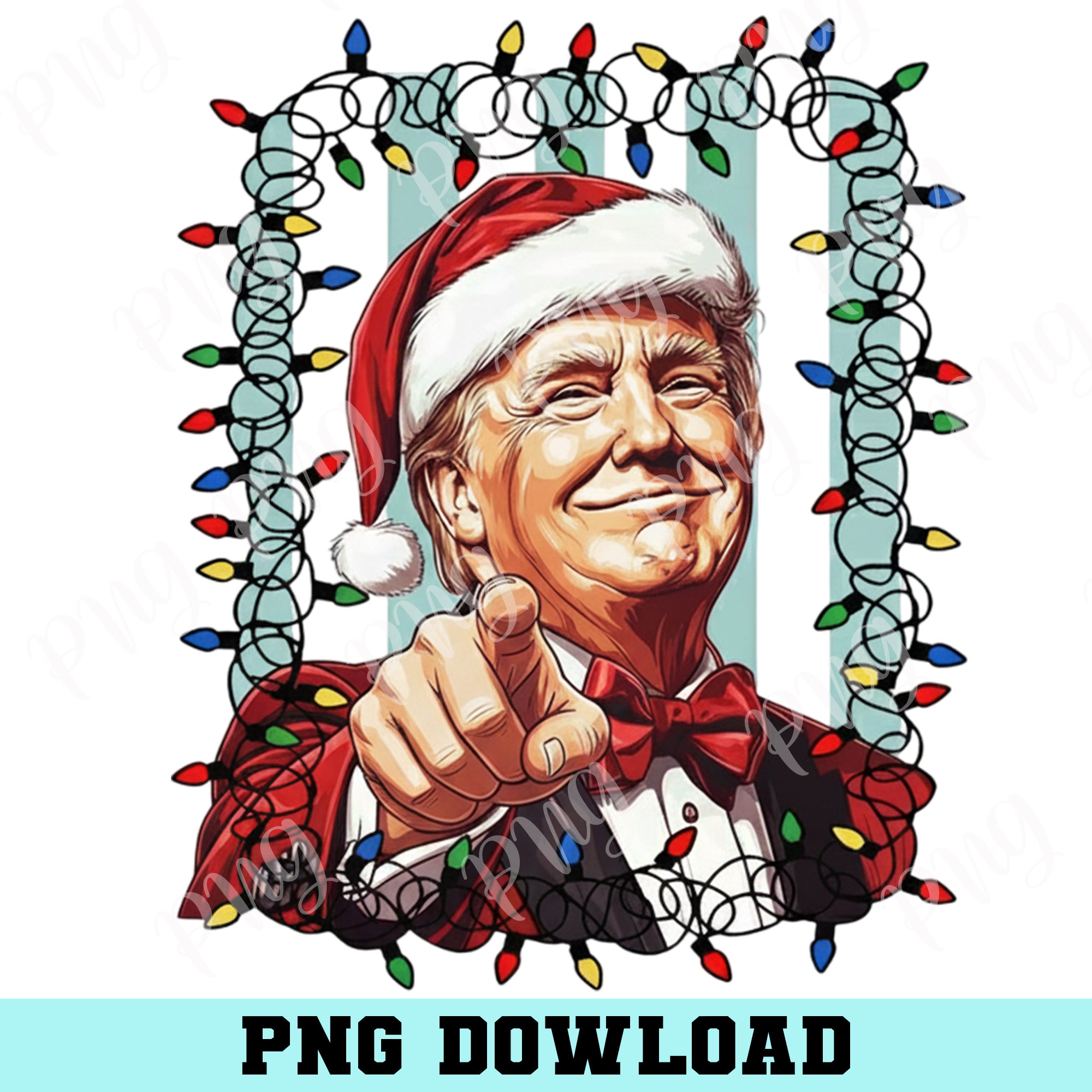 Trump Christmas Light Png, President Donald Trump Christmas PNG, Festi ...