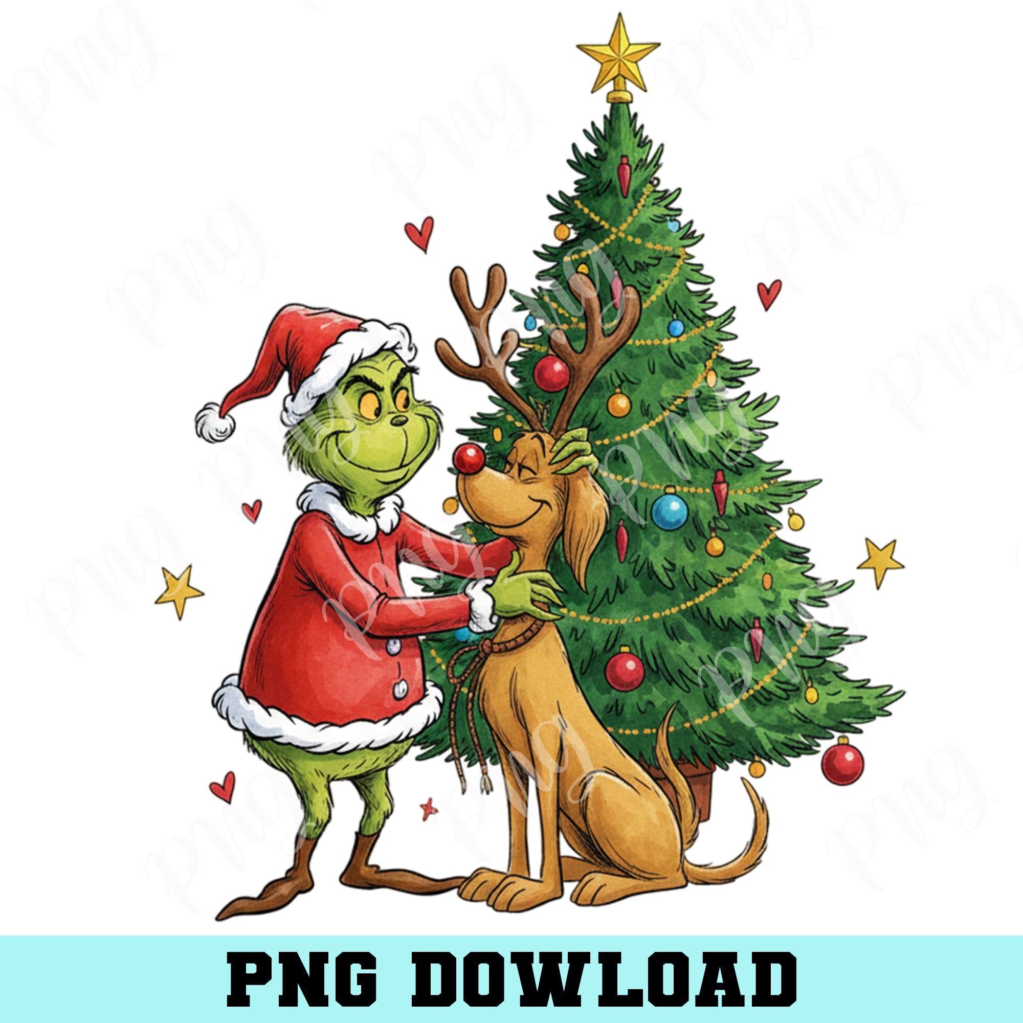 Grinch Hug Your Best Friend Png, Grinch And Christmas Tree Png – pngleaves