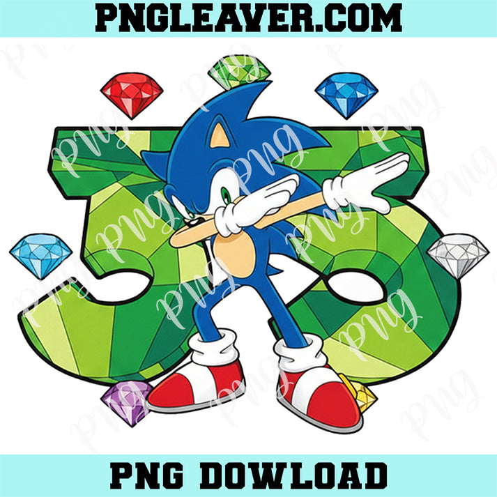 Sonic The Hedgehog 35th Anniversary Png, Sonic 35th Png – pngleaves