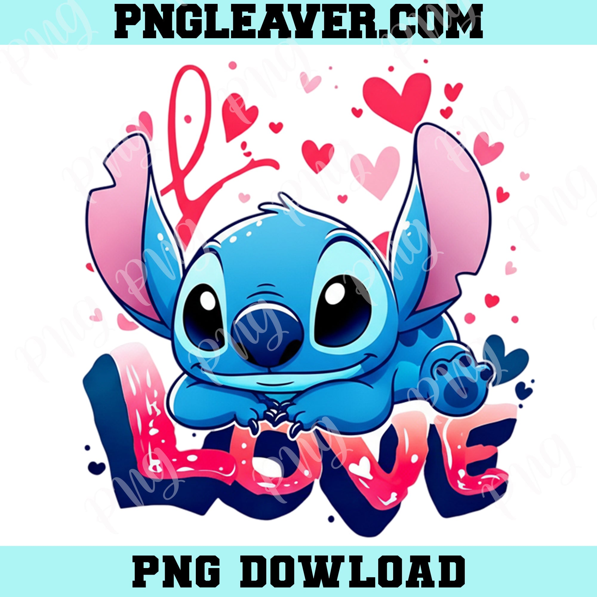 Stitch Love Graffiti Valentine PNG, Valentine Stitch Love Pink Png ...